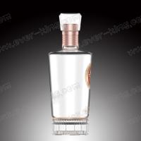 China 500ML Custom Round Liquor Glass Bottle For Gin Vodka Wine And Spirits for sale