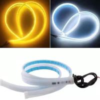 China Automotive LED Atmosphere Light Ultra Thin 30cm Scanning 2 Color Flow Light Turn Signal for sale