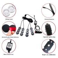 China RGB Atmosphere lamp Remote Interior 5050 LED Strip Atmosphere Car Lights With APP Music Wireless for sale