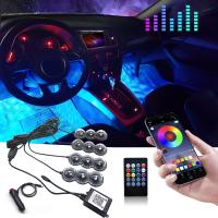 China RGB Atmosphere lamp Remote Interior 5050 LED Strip Atmosphere Car Lights With APP Music Wireless for sale