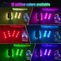 China RGB Atmosphere lamp Remote Interior 5050 LED Strip Atmosphere Car Lights With APP Music Wireless for sale