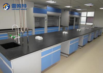 China Thick MDF 18mm Laboratory Counter Tops Steel Wood Workbench for sale