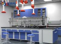China Thickness 15mm Metal Wood Workbench School Laboratory With Sink for sale
