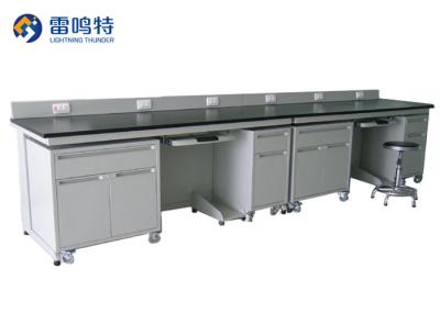 China Scientific Laboratory 450kgs / m2 Steel Wood Workbench With Base Cabinet for sale
