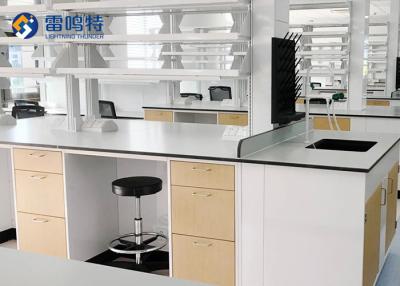China 1.2mm Steel Chemistry Lab Bench Chemical Resistant With Cabinets Sink for sale