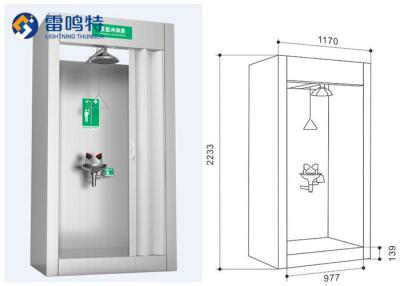 China Safety DIN12899 Emergency Shower Eyewash Station Burn Resistance for sale