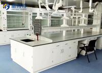 China Chemistry ISO14001 Laboratory Working Table With Sink 18mm MDF Melamine for sale