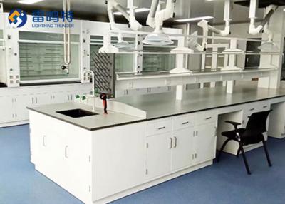 China Chemistry ISO14001 Laboratory Working Table With Sink 18mm MDF Melamine for sale