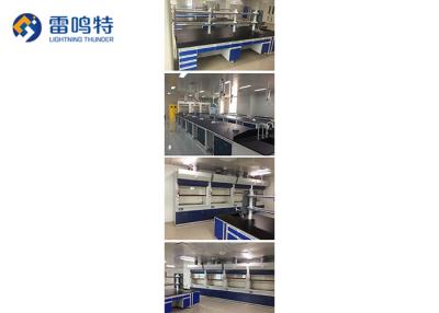 China Plywood Modular Lab Benches Laboratory Work Station With Reagent Rack for sale