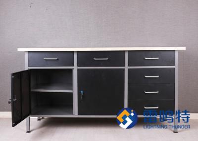 China 1.2cm Laboratory Counter Tops Heavy Duty Workstation With Cabinets Drawers for sale