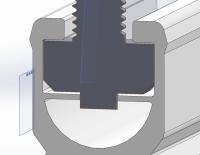 China Structural Grid Ceiling-Positioning T bolt Quick positioning in Extrusion Structural Tee for sale