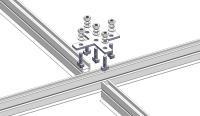 China Structural Suspended Grid Ceiling System - X Cross Connector for sale