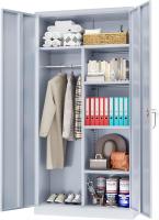China 90x46x183CM gray wardrobe cabinet office furniture cabinet used in household cabinet for sale