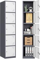 China 38x43x180CM 5 tiers single metal locker cabinet office furniture cabinet used in factory financial department for sale