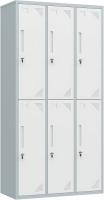 China 90x43x180CM 6 doors 3 Column metal locker cabinet office furniture cabinet used in factory financial department for sale