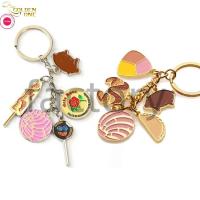 China Cat Plane Candy Bar Metal Keychains Rainbow Embossing Printing Ruler Glossy Chain for sale