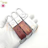China wholesale pu personalized design western embossed texas shape car snappable know leather keychain for sale
