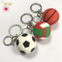 China Children Promotional Rubber Keyrings , Animal Cartoon PVC Keychain Soft Rubber for sale