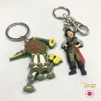 China Children Promotional Rubber Keyrings , Animal Cartoon PVC Keychain Soft Rubber for sale