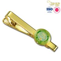 China 55mm Shirt Tie Clip Silver 2D Raised Matte Soft Enamel Metal Blank Bar for sale