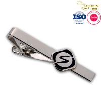 China 55mm Shirt Tie Clip Silver 2D Raised Matte Soft Enamel Metal Blank Bar for sale