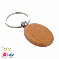 China Custom LOGO design promotion business gift rectangle shape blank wooden keychain with Metal for sale