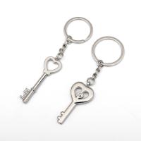 China Good Quality Die 3D Custom Logo Struck Laser Engraving Collectible Silver Plated Metal Key Ring for sale