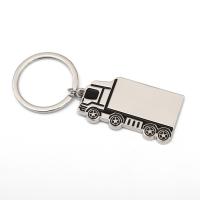 China Good Quality Die 3D Custom Logo Struck Laser Engraving Collectible Silver Plated Metal Key Ring for sale