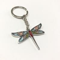 China Manufacturer New design translucent enamel transparent custom Nickel 2D Cute hard enamel plant flower shape metal Keychain for sale