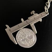China Portable Personalized Metal Keychain Mini Vernier Caliper Measuring Gauging Tools for sale