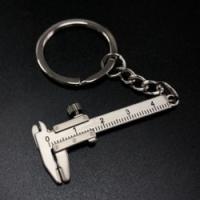 China Portable Personalized Metal Keychain Mini Vernier Caliper Measuring Gauging Tools for sale