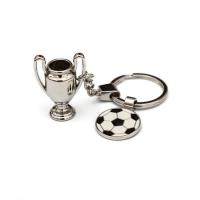 China Football Personalized Metal Keychain European Cup Trophy Shaped Keyring for sale
