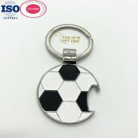 China Wholesale Hard Enamel Car Key Fob Basketball Ball Soccer Football Logo Keychains Metal Teams Football Keychain Bottle Opener for sale