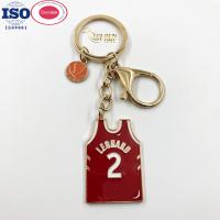 China Number 24 Basketball Jersey KeyChain Custom Metal Vest Shape Personalised Keychain for sale
