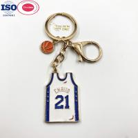 China Number 24 Basketball Jersey KeyChain Custom Metal Vest Shape Personalised Keychain for sale