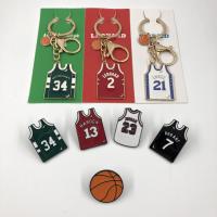 China Number 24 Basketball Jersey KeyChain Custom Metal Vest Shape Personalised Keychain for sale