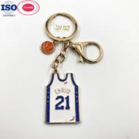 China Number 24 Basketball Jersey KeyChain Custom Metal Vest Shape Personalised Keychain for sale
