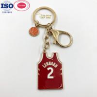 China Number 24 Basketball Jersey KeyChain Custom Metal Vest Shape Personalised Keychain for sale