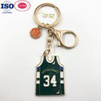 China Number 24 Basketball Jersey KeyChain Custom Metal Vest Shape Personalised Keychain for sale
