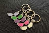 China Fashion Creative Custom Wholesale Manufacturer 2D Metal Glasses Sunglasses Glitter Diamond Eyeglasses Keychain for sale