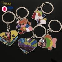 China Popular Selling Manufacturer Design Your Own Key Chain Custom Shaped Keyring Lovely Fake Diamond Shiny Nickel  Crown Keychain for sale