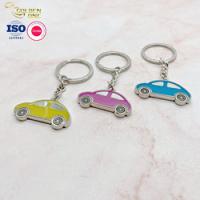 China Popular Selling Manufacturer Design Your Own Key Chain Custom Shaped Keyring Lovely Fake Diamond Shiny Nickel  Crown Keychain for sale
