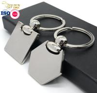 China Wholesale Custom Heart Shape Blank Logo Square polished Laser Sublimation Stainless Steel Mirror Metal Keychain for sale