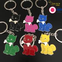 China Hot Sale Soft Enamel Animal Shape Keyring Custom 3D Shoes Color Cute Keychain Glitter Epoxy Cartoon Metal Key Tag For Kid for sale