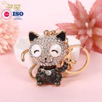 China Cute Lucky 12 Zodiac Mouse Keychain Crystal Enamel Handbag Mice Keyring Charm Rat Cat Animal Jewelry Gift Metal Key Chain for sale