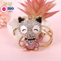China Cute Lucky 12 Zodiac Mouse Keychain Crystal Enamel Handbag Mice Keyring Charm Rat Cat Animal Jewelry Gift Metal Key Chain for sale