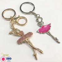 China European and American high heel pendant diamond metal accessories small gift hanging decoration key chain for sale