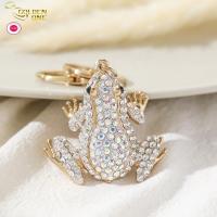 China Diamond Hanging Ornaments Animal Cute Metal Creative Gift Keychain Frog Pendant for sale