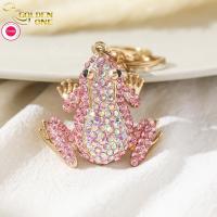 China Diamond Hanging Ornaments Animal Cute Metal Creative Gift Keychain Frog Pendant for sale