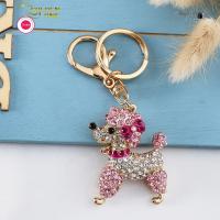 China Metal Custom Car VIP Bag Pendant Small Gift Keychain Colored Diamond Cute Puppy Creative for sale